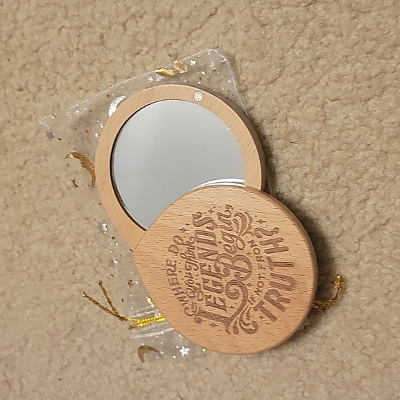 Accessories | These Hollow Vows Wooden Swivel Pocket Mirror | Poshmark